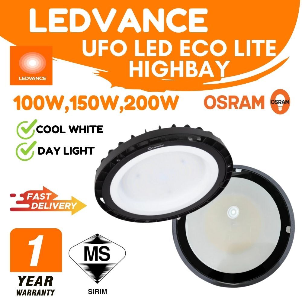 LEDVANCE UFO LED ECO LITE HIGHBAY 100W 150W 200W INDUSTRIAL CEILING ...