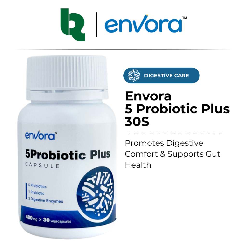 Envora 5 Probiotic Plus Daily Gut Health Support (30's) | Shopee Malaysia
