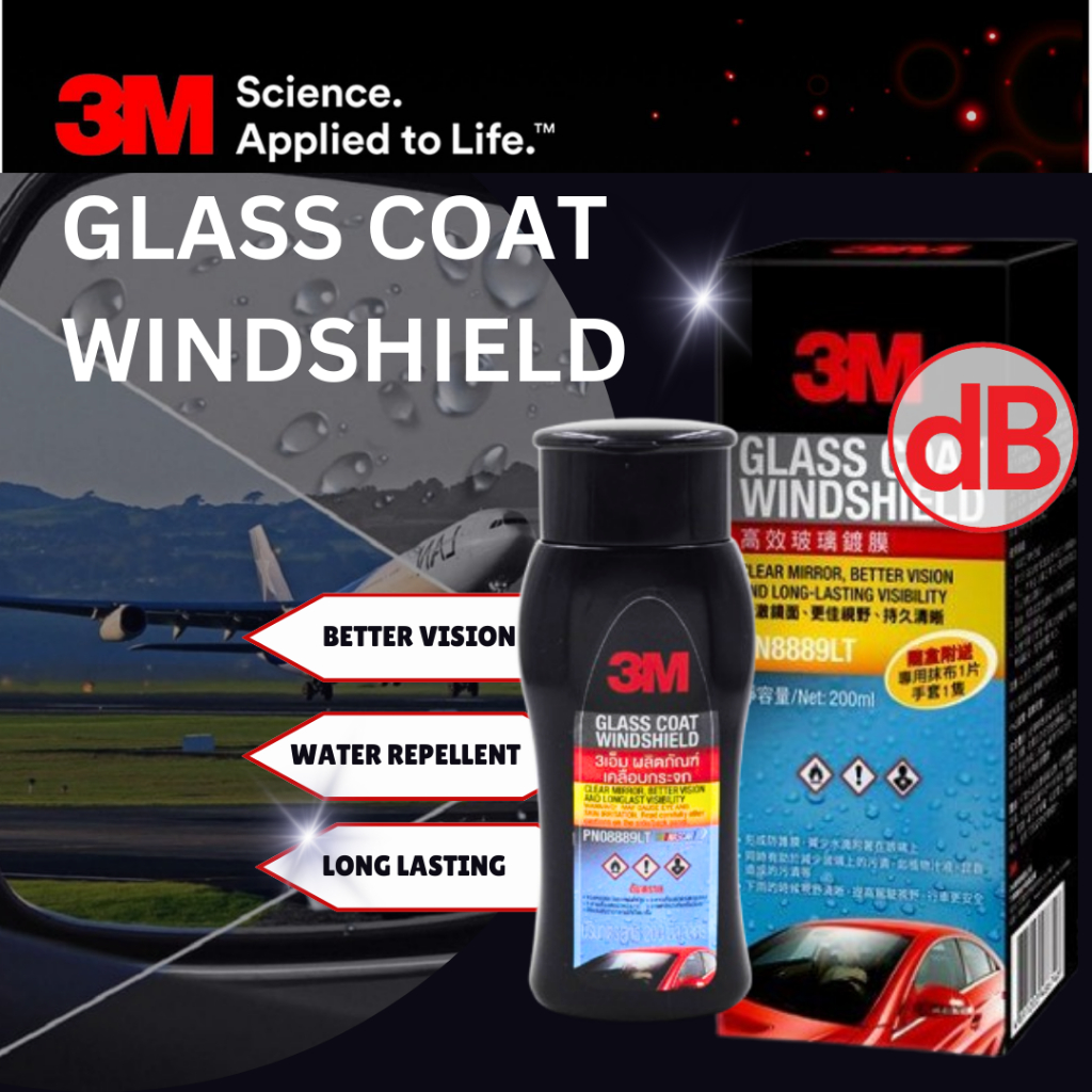 3M Glass Coat Windshield PN08889LT (200ml) (Car Care) | Shopee Malaysia
