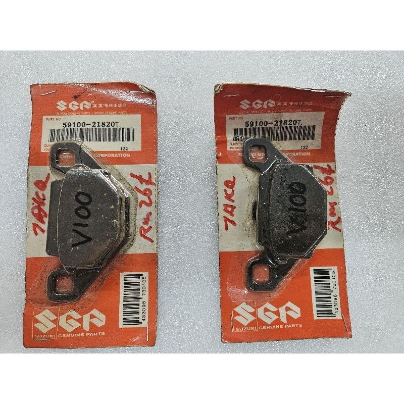 SUZUKI V100/MZ MOSKITO FRONT DISC PAD 100%ORIGINAL SGP (CLEAR STOCK ...