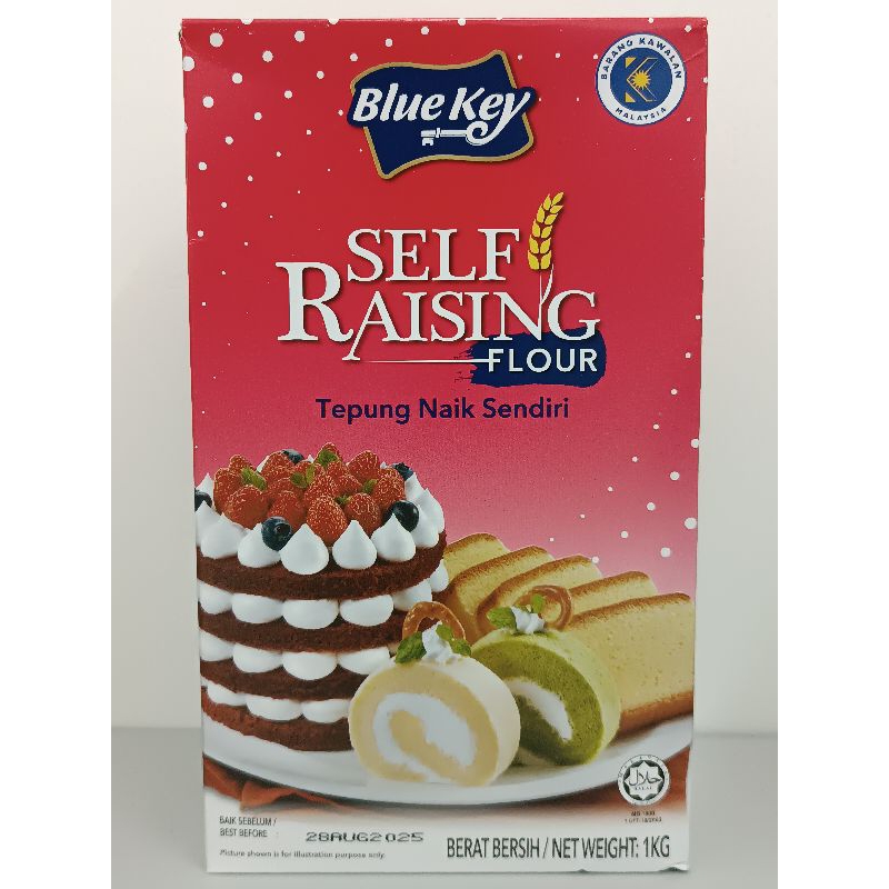 Blue Key Self Raising Flour/Tepung Kek Naik Sendiri 1kg | Shopee Malaysia