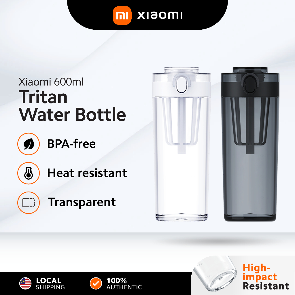 Xiaomi Tritan Water Bottle | 600ml Large Volume | BPA Free | Invisible Tea Strainer | High ...