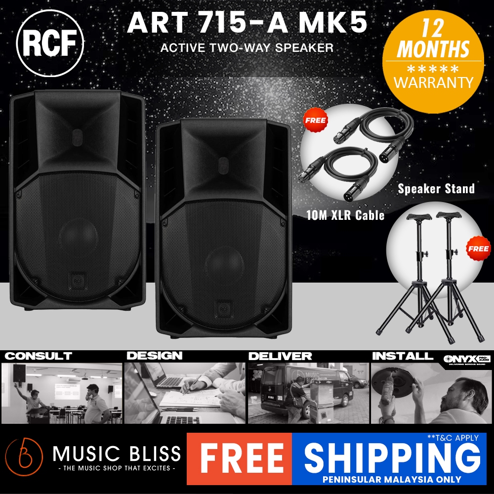 RCF ART 715-A MK5 15" 1400W 2-way Active Powered Speaker (ART715AMK5 ...