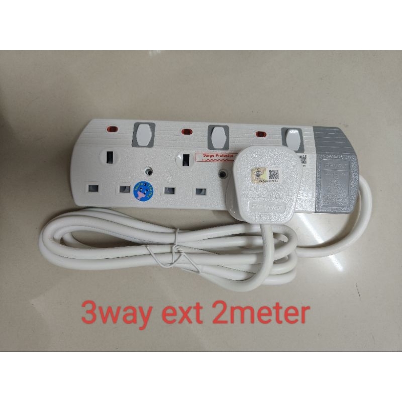 Extension Trailing Socket Sirim 3 4 5 Way 2meter Or 5meter Shopee Malaysia