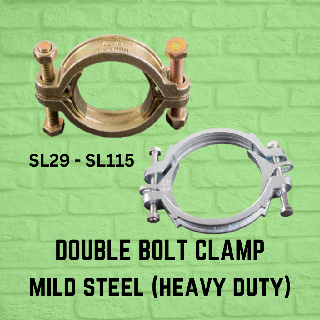 DOUBLE BOLT CLAMP (MILD STEEL) FOR UNIVERSAL CHICAGO COUPLING SL22 ...
