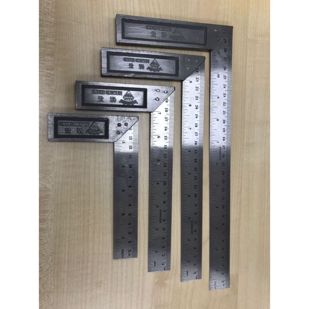(Ready Stock) Steel carpenter Square Scale Ruler Tool / TRY SQUARE ...
