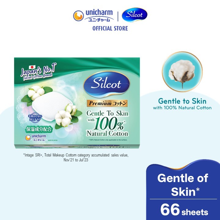 Silcot Premium Facial Cotton Puff 66pcs | Shopee Malaysia