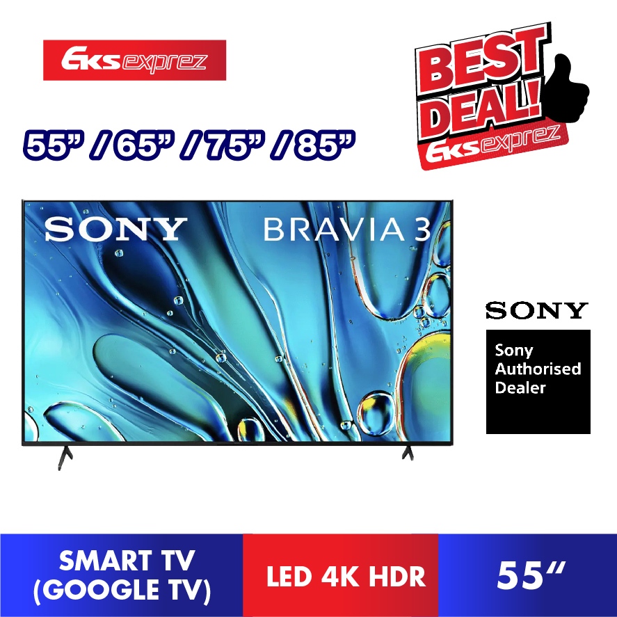 Sony S30 (55"/65"/75"85") K-55S30 /K-65S30/ K-75S30 / K-85S30 BRAVIA 3 ...
