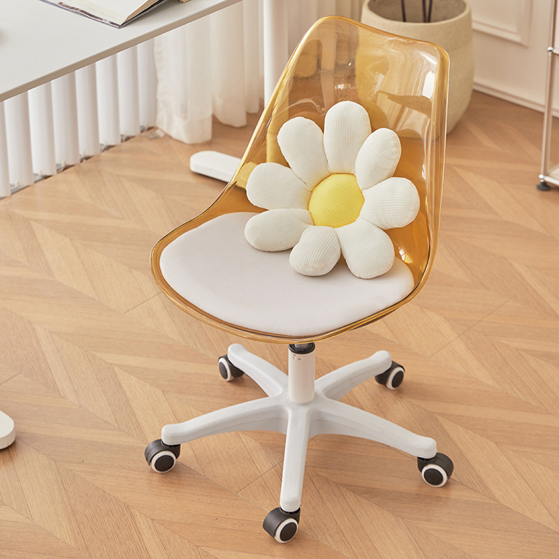 Chair Transparent Girl Bedroom Cute Computer Chair Writing Cosmetic ...