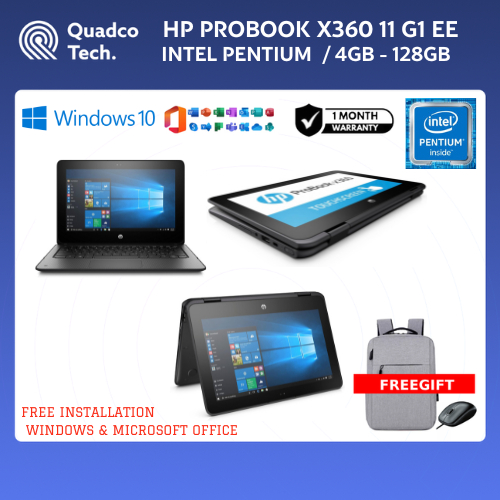 HP PROBOOK X360 11 G1 EE INTEL PENTIUM N4200, 4GB RAM, 128GB STORAGE , TOUCH SCREEN | Shopee ...