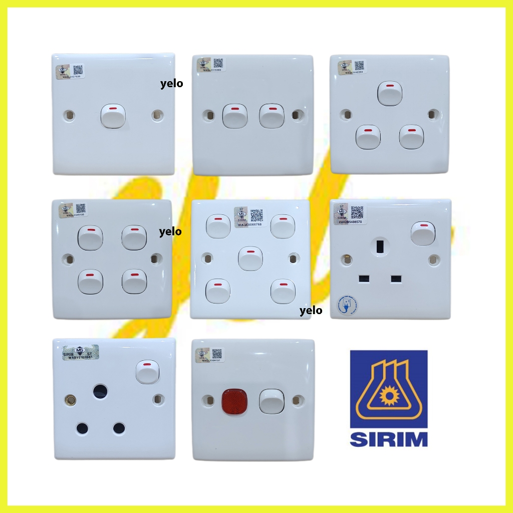 Prosmart Sirim Socket and Wall Switch / SWITCHES / SWITCH LAMPU AFFLE ...