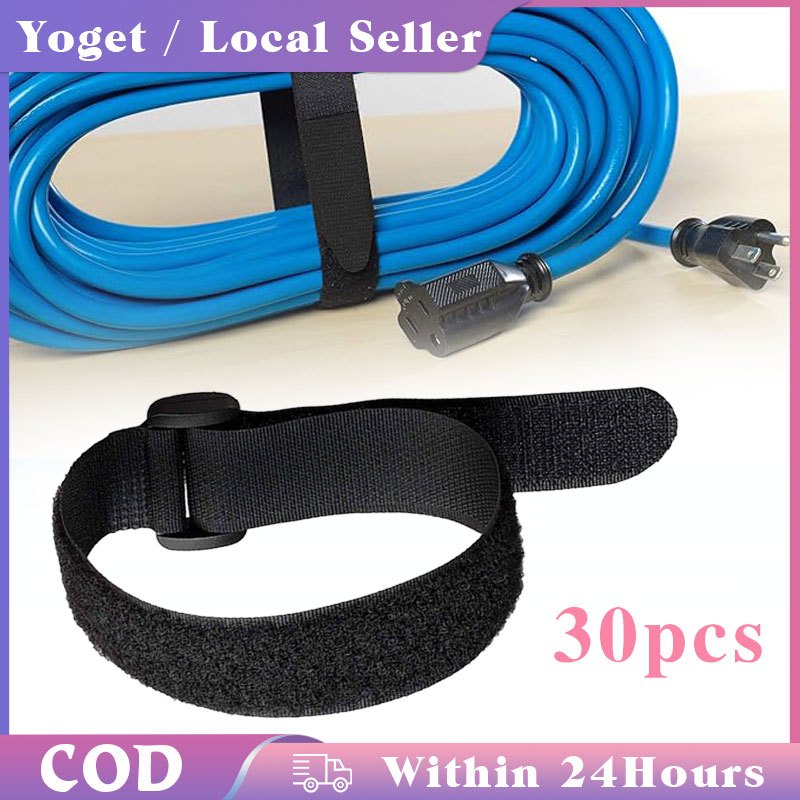 30pcs Reverse Velcro Straps / Reusable Fastening Cable Straps / Cable ...