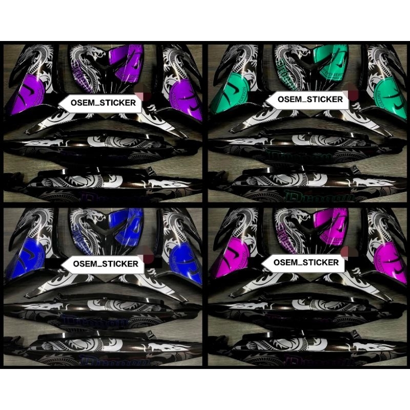 STICKER YAMAHA Y15/Y15ZR V1 V2 CHOI NAGA /DRAGON CHOII CHROME | Shopee ...