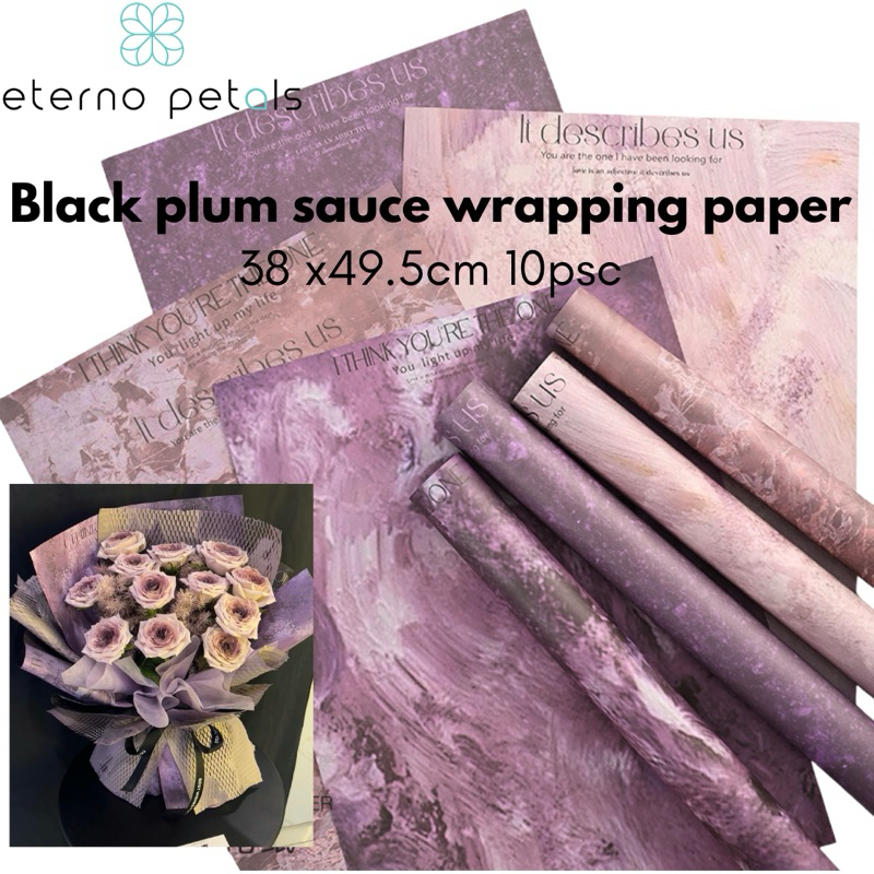 10Pcs 38×49.5cm/Plum Sauce Wrapping Paper/Kraf Wrapping Paper | Shopee ...
