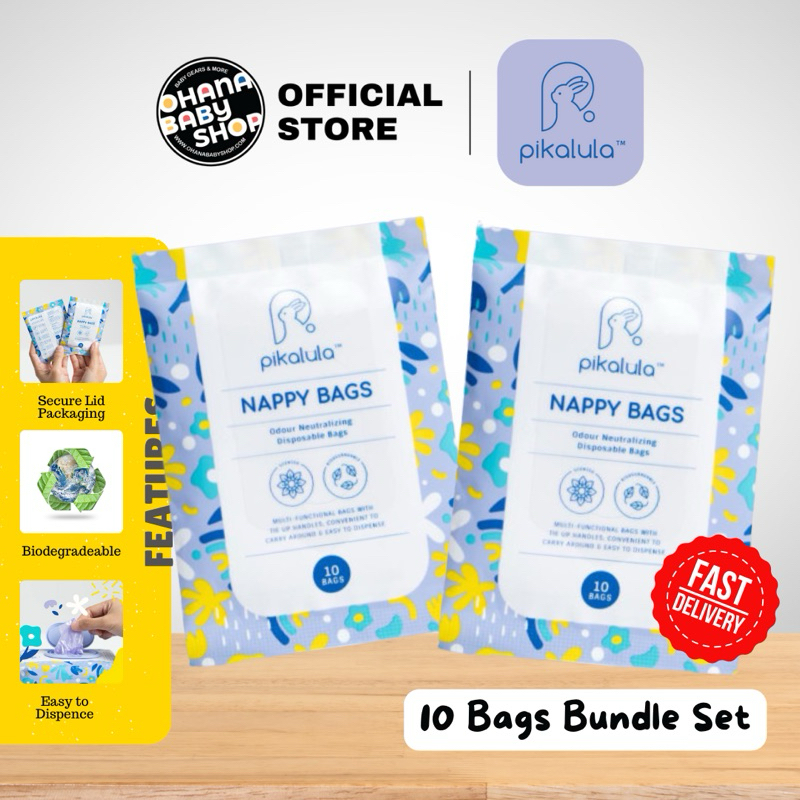 Pikalula Disposable Scented Nappy Plastic Bag Travel Mini Size Value ...