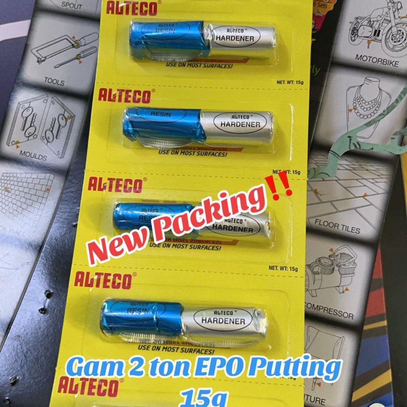 GAM 2 TON GAM BATU EPO PUTTY 2 TON REPAIR AND REBUILD A+B 15G GAM BATU ...