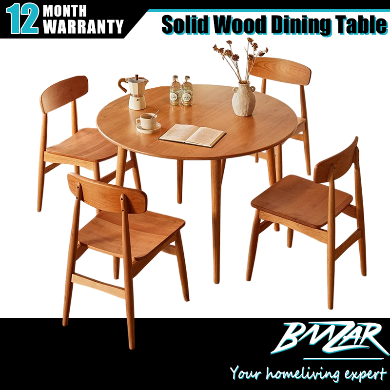 𝐁𝐌𝐙𝐀𝐑 𝙄𝙣 𝙎𝙩𝙤𝙘𝙠 2/4/6 Seater Rubbe Wood Dining Table | Shopee Malaysia