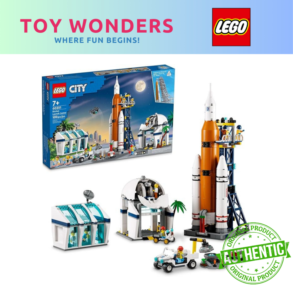LEGO City Rocket Launch Center Building Toy Set 60351, NASA Space ...
