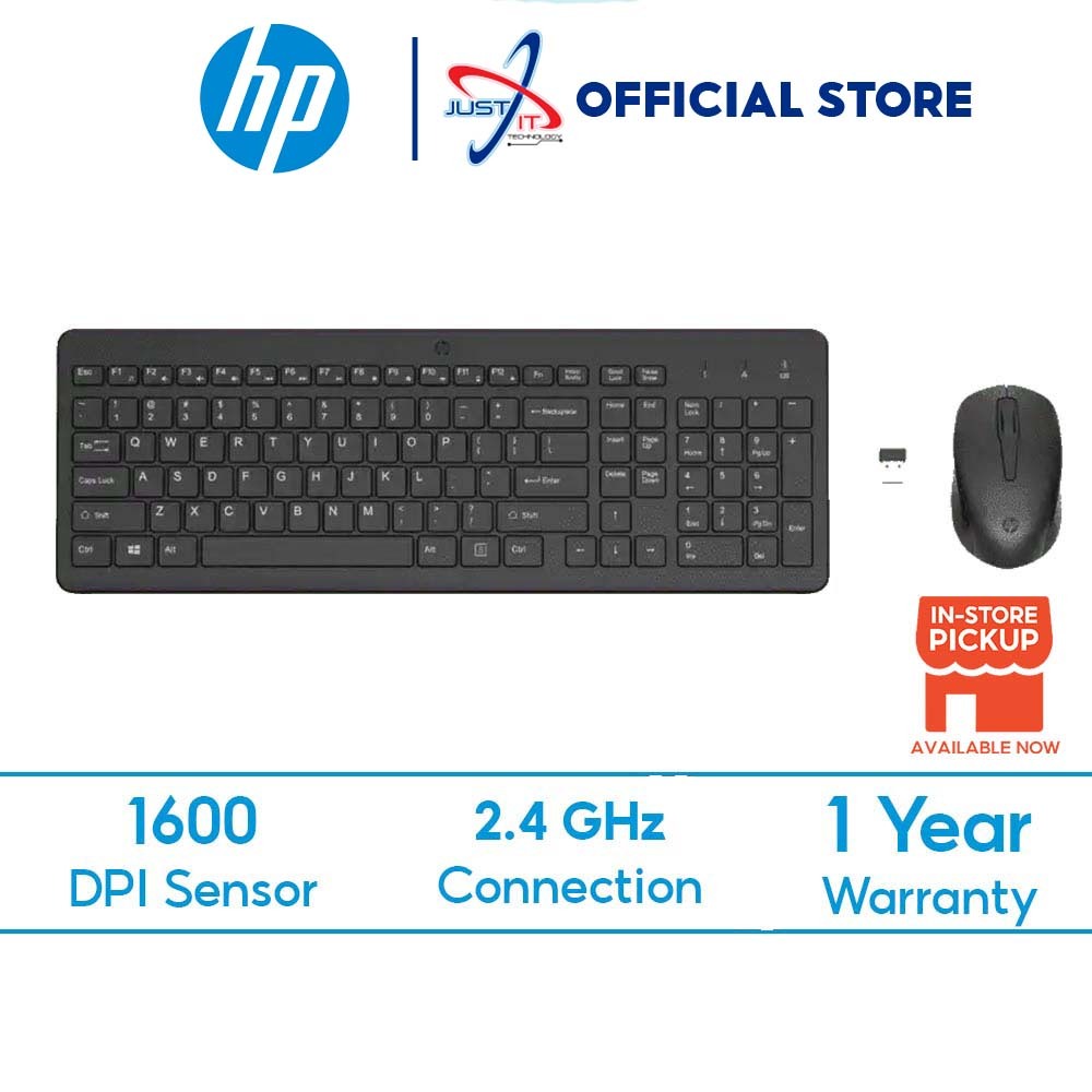 Hp 330 Wireless Keyboard Mouse Combo 2v9e6aa Uuf Shopee Malaysia