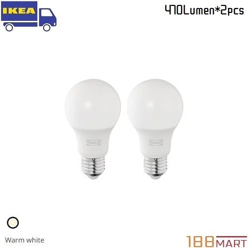 [𝓞𝓻𝓲𝓰𝓲𝓷𝓪𝓵] IKEA SOLHETTA LED Bulb E27 2700K 470Lumen*2pcs | Shopee Malaysia