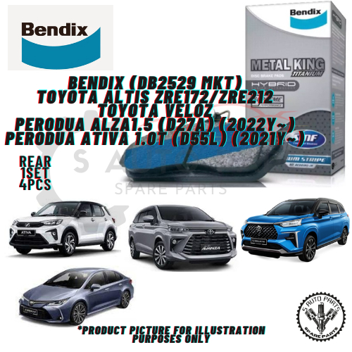 TOYOTA VELOZ / ALTIS ZRE211 / PERODUA ALZA (2022Y~) REAR BENDIX METAL ...