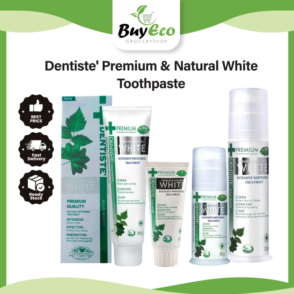 Dentiste' Premium & Natural White Toothpaste (50g / 60g / 100g / 120g ...
