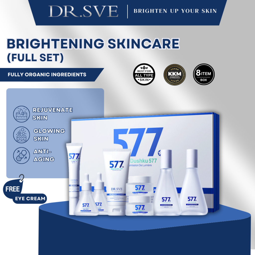 DR.SVE 577 Refined Crystal Translucent Brightening And Firming Set Skincare Set Penjagaan ...