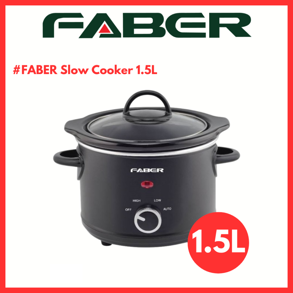 FABER ELECTRIC SLOW COOKER, CERAMIC INNER POT AVAILABLE SIZE (1.5L 3.0L ...