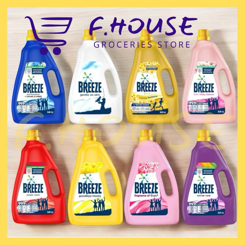 Breeze Detergent Liquid - 8 Variants (3.6kg) | Shopee Malaysia