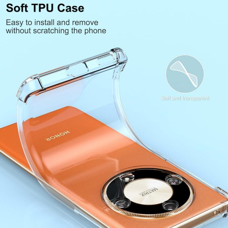 HONOR X9A 5G / X9B 5G / HONOR X9C Smart Transparent Clear TPU Silicone Case | Shopee Malaysia