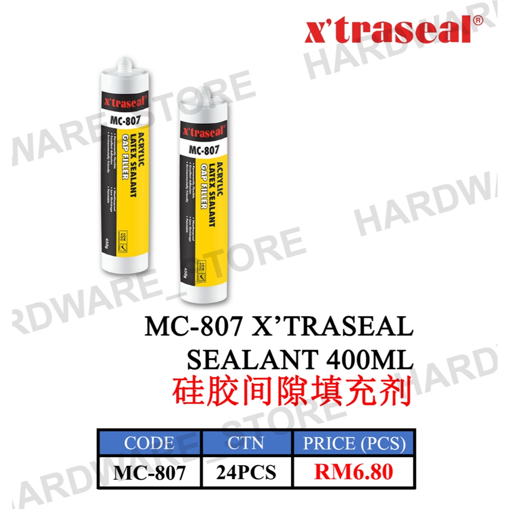 X'TRASEAL MC-807 SEALANT 450GM 硅胶间隙填充剂 | Shopee Malaysia