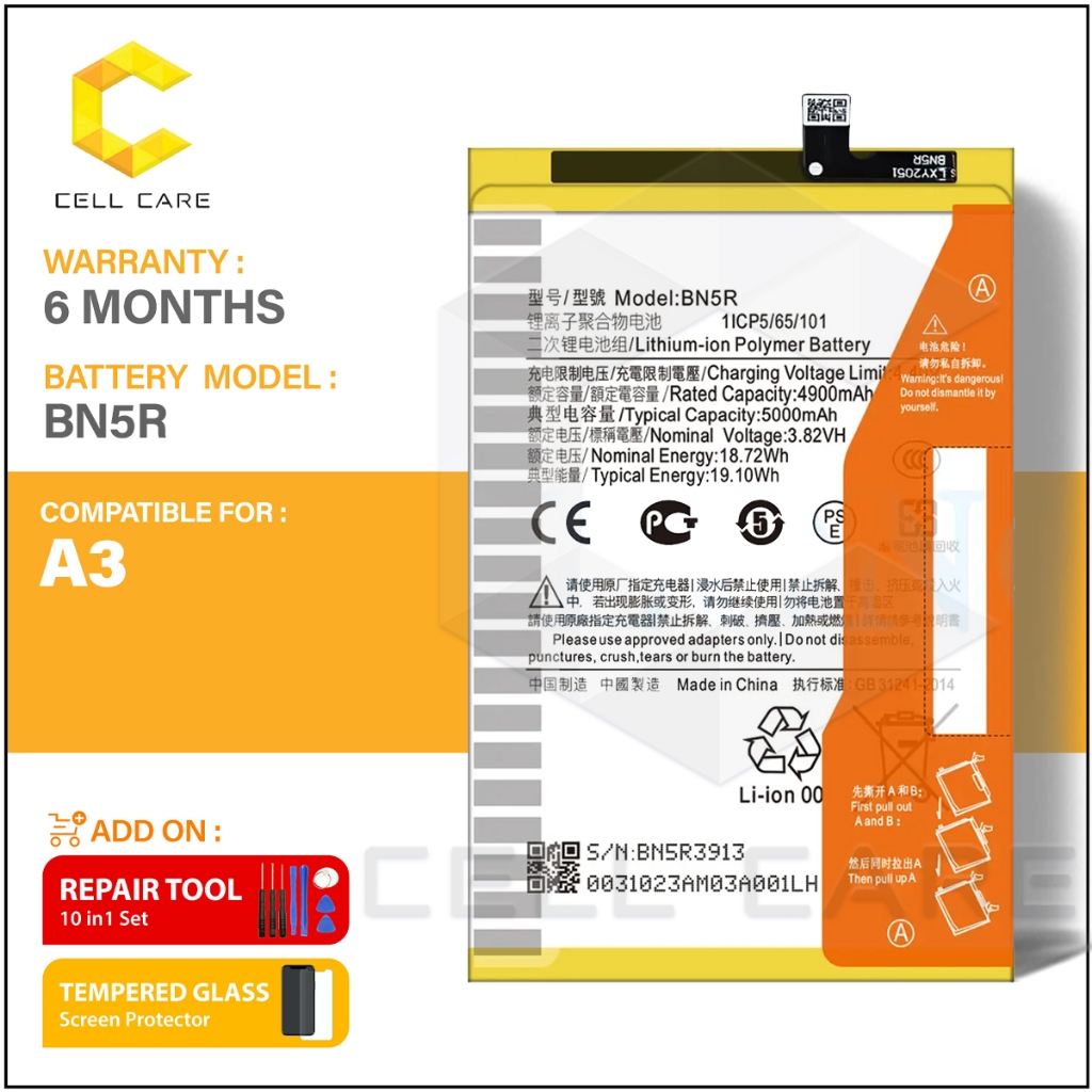 Battery BN5R For REDMI A3 (5000 mAh) | Shopee Malaysia
