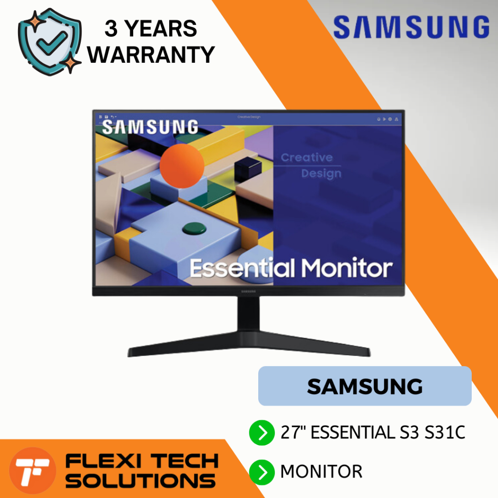 Flexi Tech Samsung 27" Essential Monitor S3 S31C | Shopee Malaysia