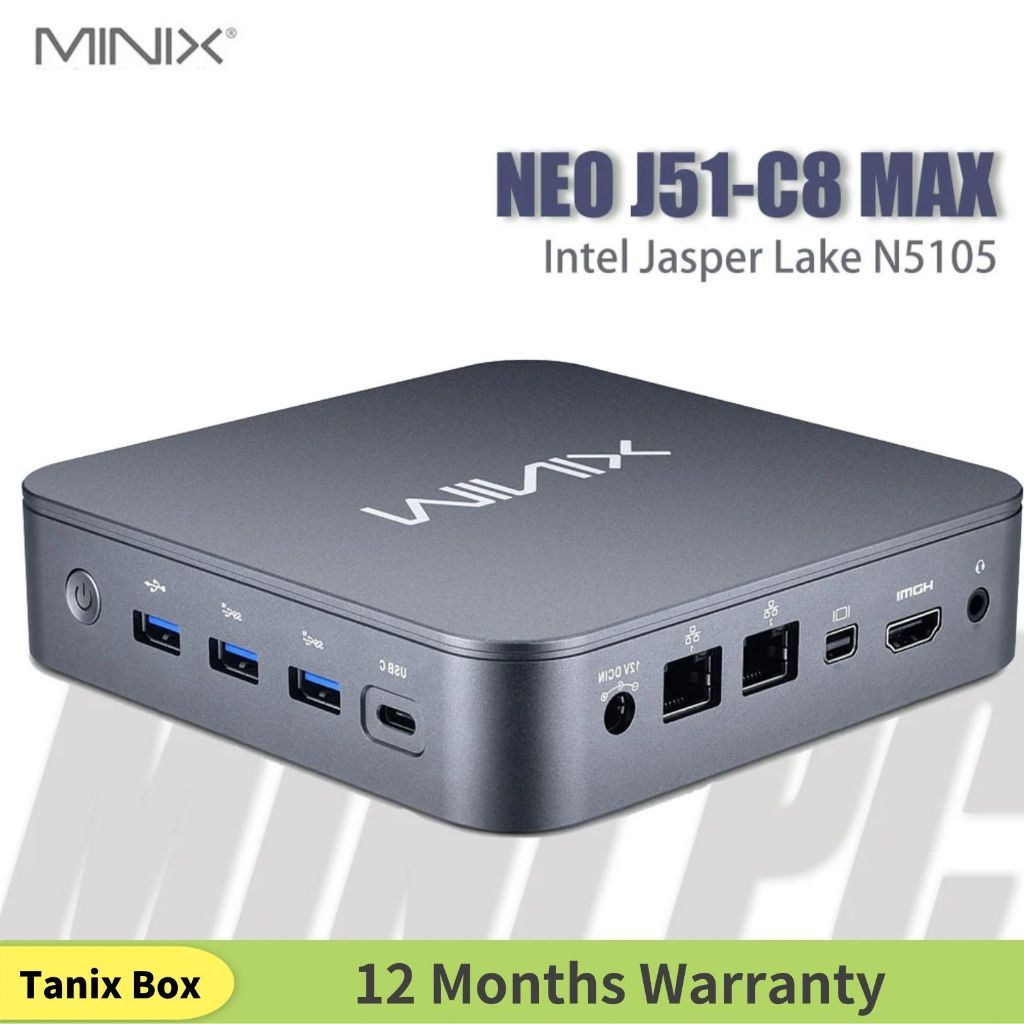 MINIX Mini Pc NEO J51-C8 MAX Intel Celeron N5105 DDR4 8GB 4K@60Hz USB-C ...