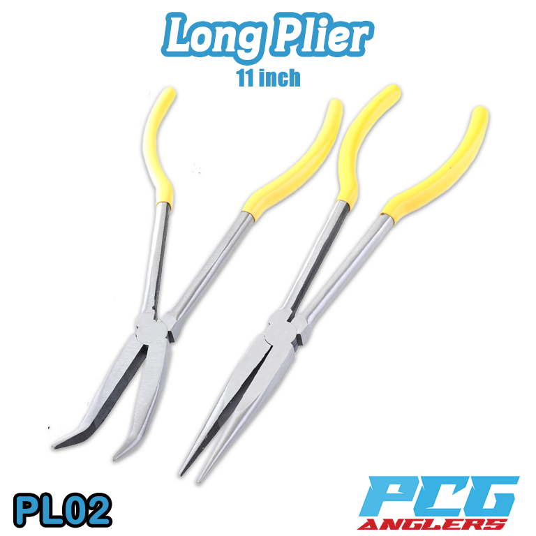 Long Plier 11" Inch Playar Muncung Tirus Straight 90,45 degree Long Nose Bent Tip Heavy Duty ...