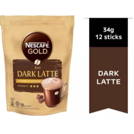 NESCAFE GOLD Dark latte premix 3in1 strong&intense | Shopee Malaysia