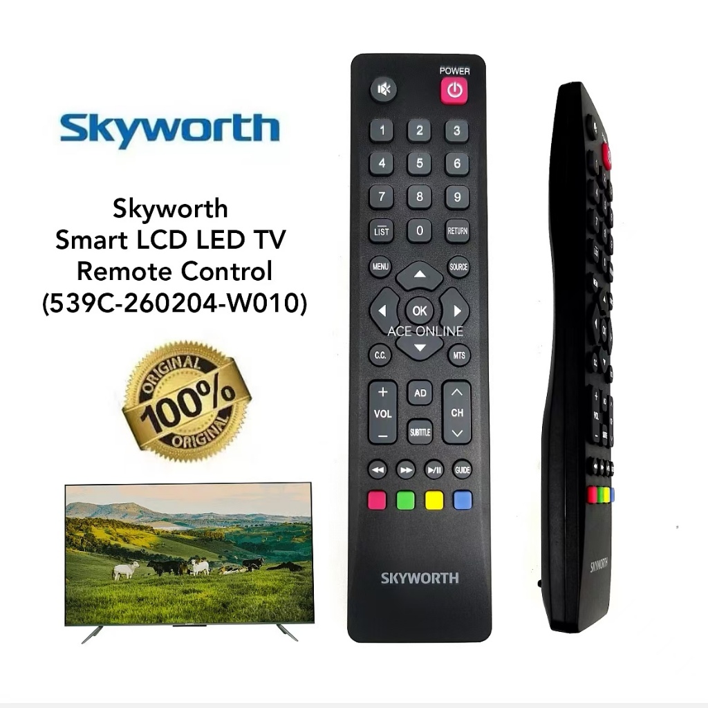 Original Skyworth Smart LCD LED TV Remote Control (539C-260204-W010 ...