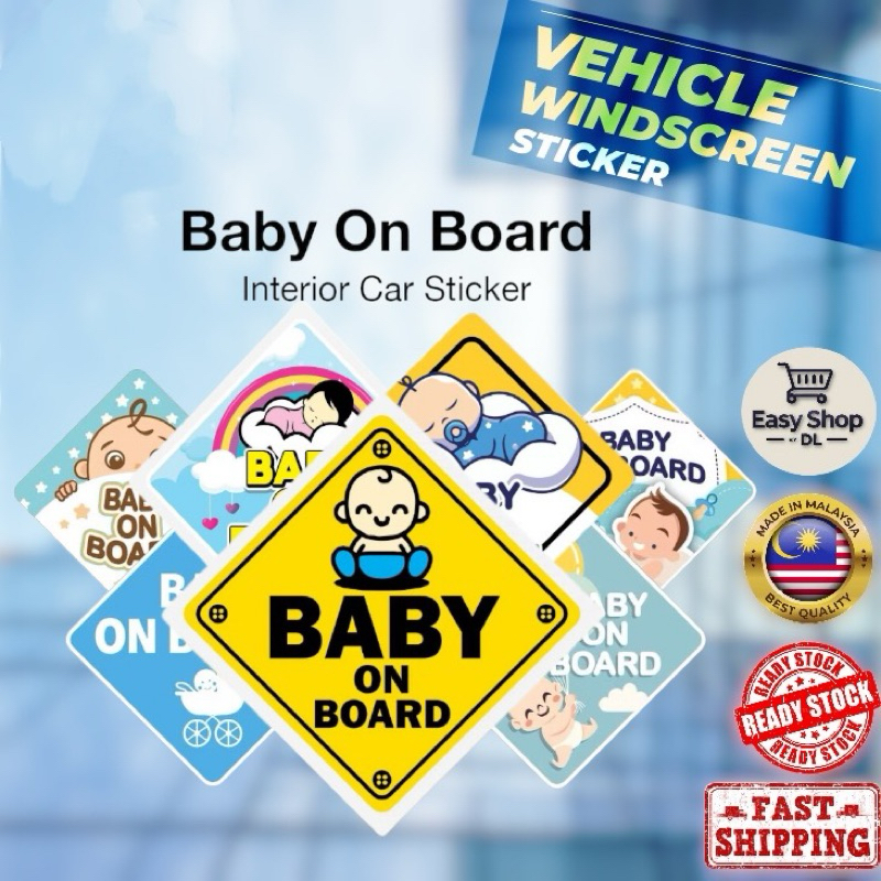 Baby on Board Car Sticker Baby Car Sticker Safety Kids Child in Car ...