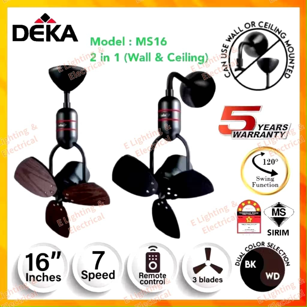 DEKA MS16DC MDC168 Kipas Dinding/Kipas Siling Designer Motor DC Remote ...