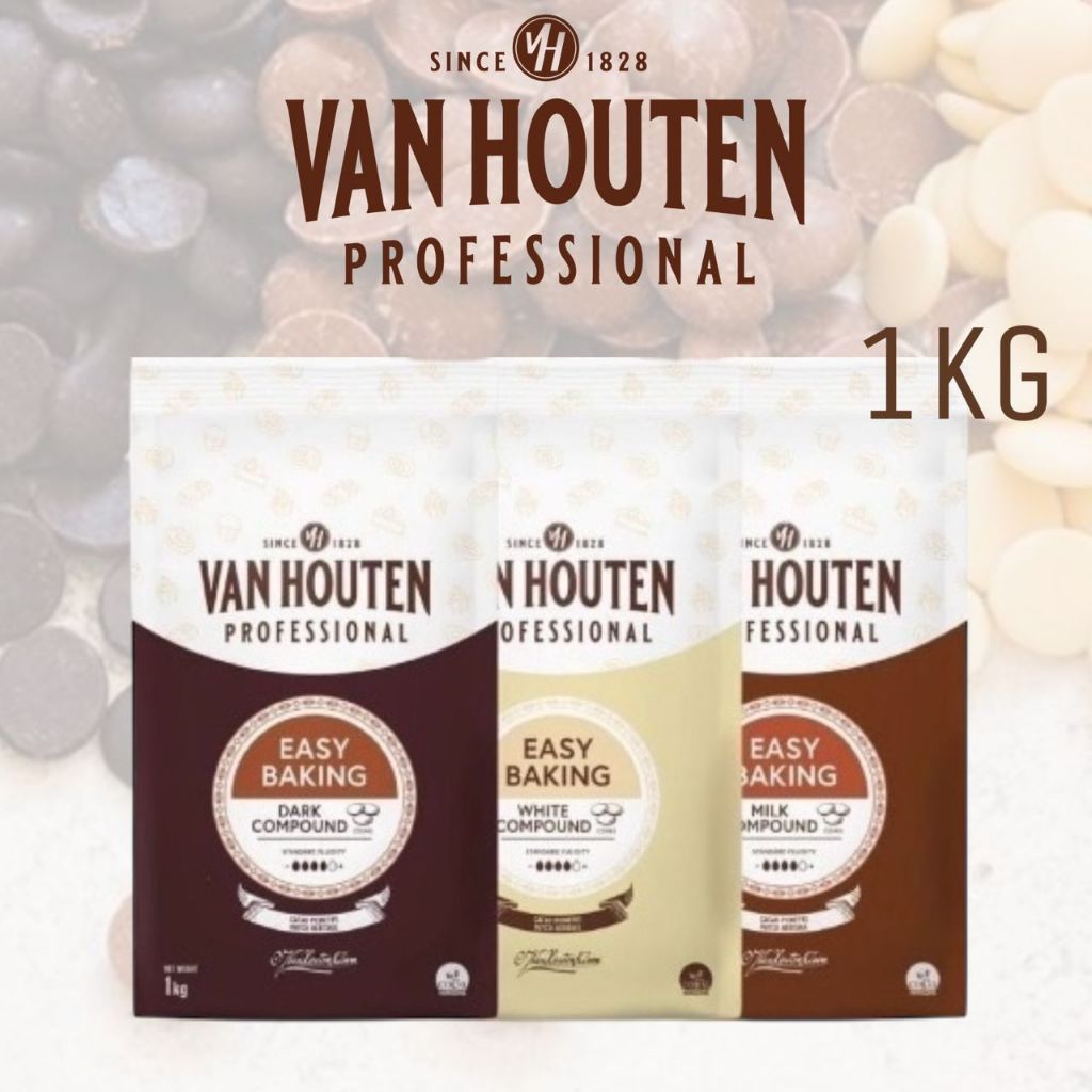 VAN HOUTEN EASY BAKING COIN DARK/ MILK/ WHITE COMPOUND CHOCOLATE 1KG | Shopee Malaysia