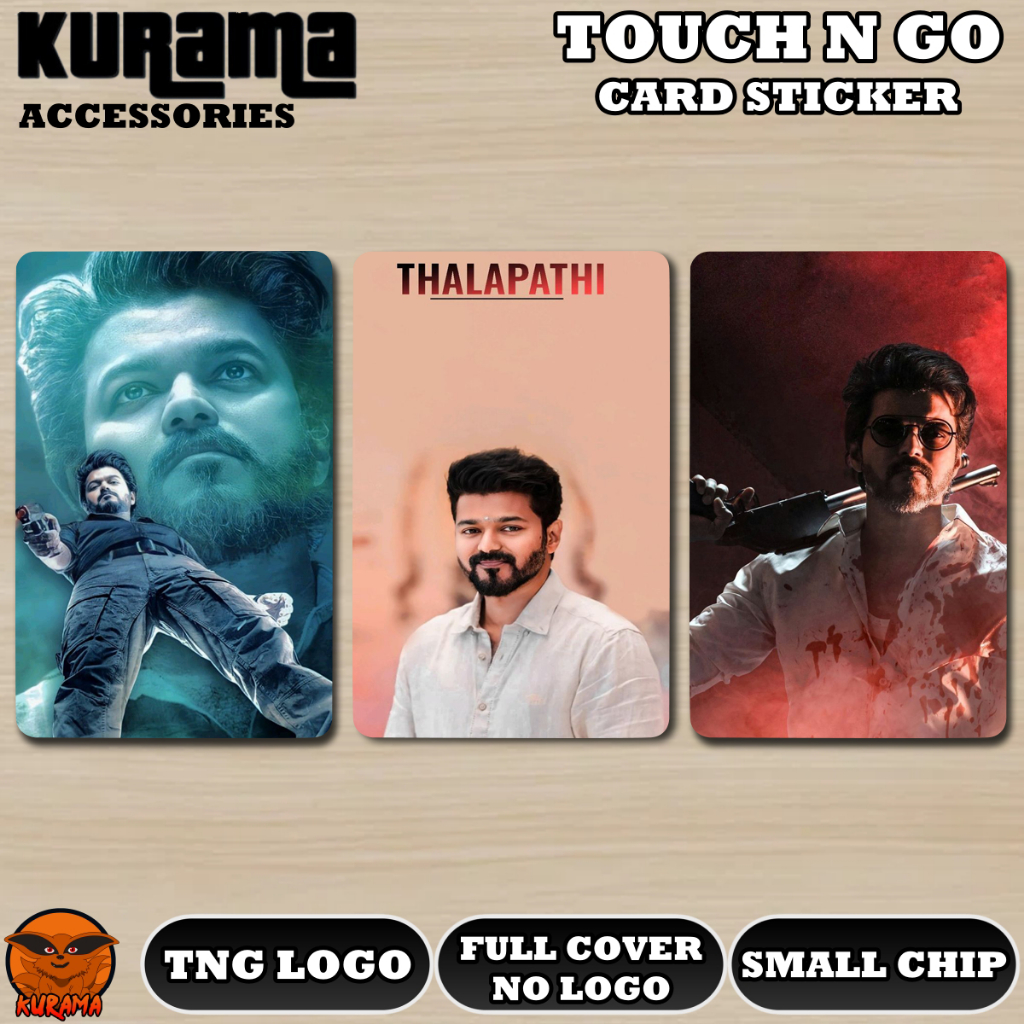 [ Thalapathy ] Touch n Go Card Sticker Cover (Waterproof, High Quality ...
