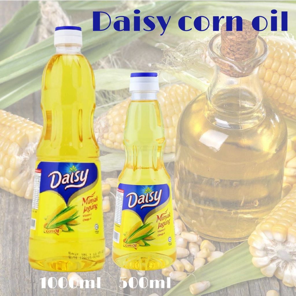 DAISY CORN OIL/ MINYAK JAGUNG/ OMEGA 6/ COOKING OIL 500G/ 1KG | Shopee ...
