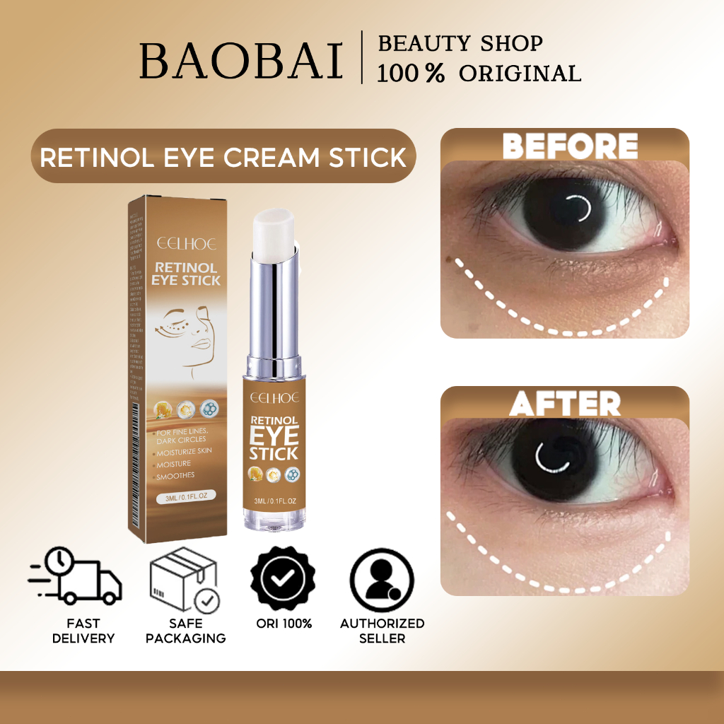 Eelhoe Retinol Eye Cream Stick Reduces Crow'S Feet Around Eyes/Supplements Collagen/Lightens ...