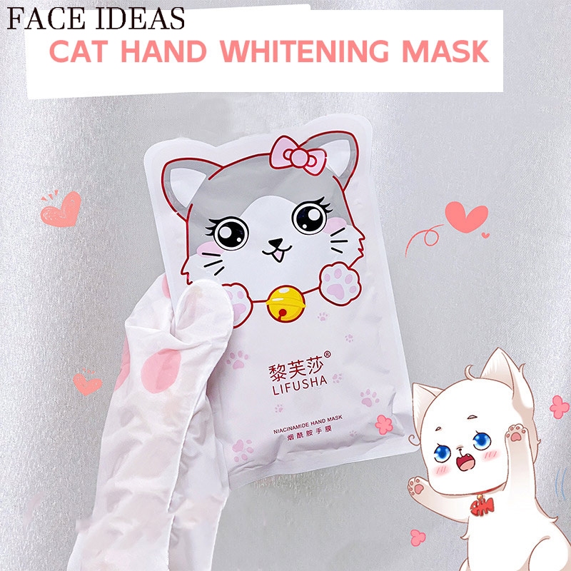 skincare Hand nicotinamide cat hand whitening mask Mask peeling hand ...