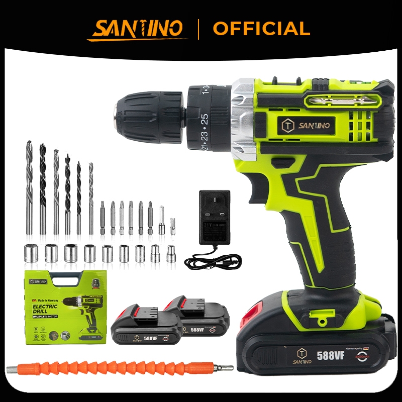 12V Li-Ion Battery Cordless Drill Dual Speed Electric Screwdriver Full ...