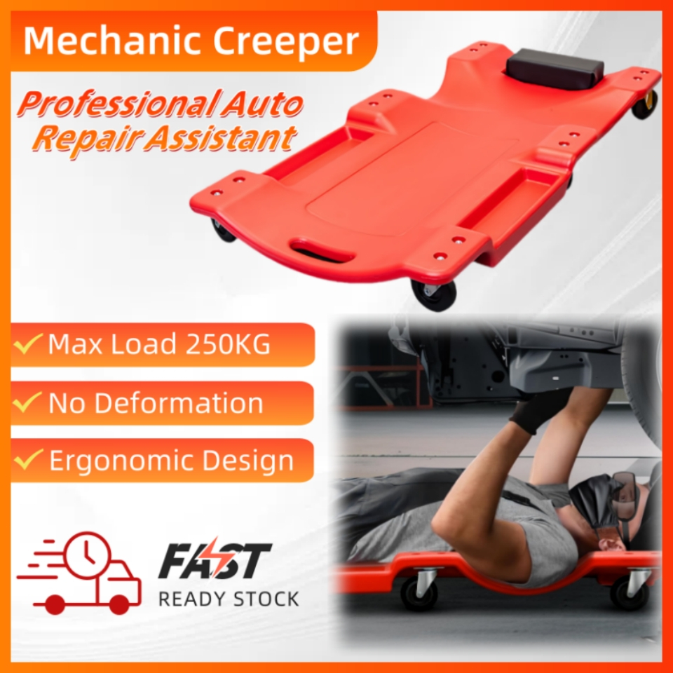 36 Inches Mechanic Creeper, red Car Creeper with Wheels Plastic ...