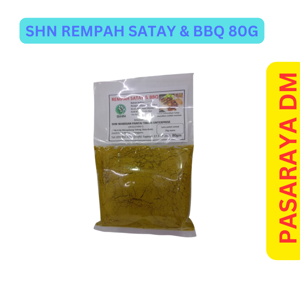 SHN Rempah Satay & BBQ 80G (SHN REMPAH SATAY & BBQ 80G) | Shopee Malaysia
