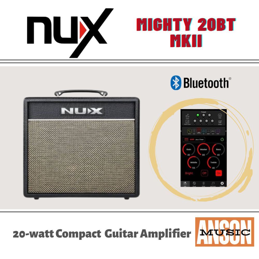 NUX Mighty 20 MKII 20-watt Compact Guitar Amplifier (Mighty 20BT) | Shopee Malaysia