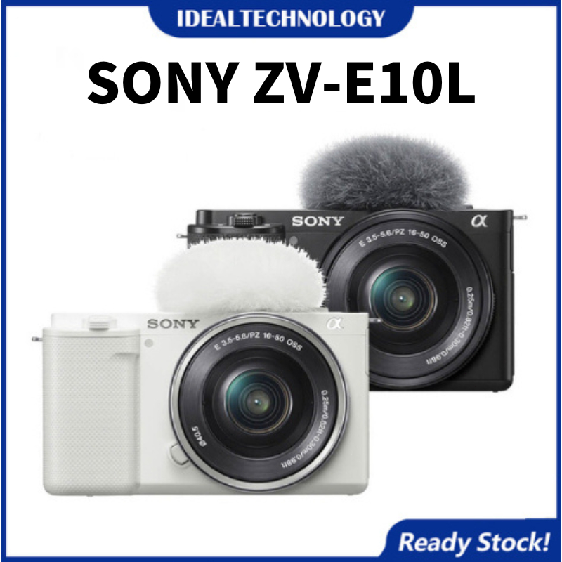 （Ready stock）SONY ZV-E10L Camera 16-50mm Power Zoom Lens Interchangeable-Lens Vlog Camera black ...