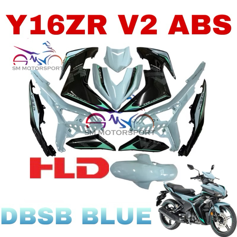 Y16ZR V2 ABS 2024 DBSB SKY BLUE BODY COVER SET TAMPAI STRIKER HLD ...